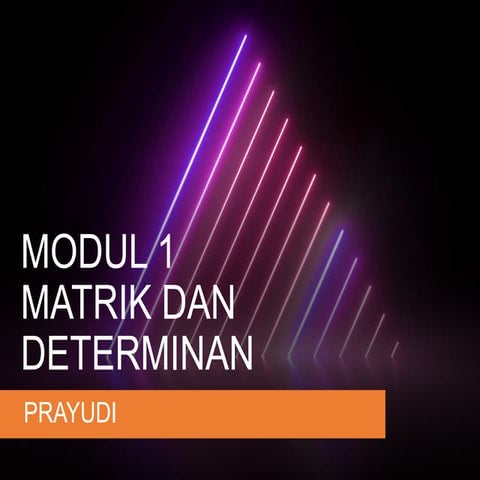 Tm 01 Aljabar Linier Modul 1 matrik dan determinan revisi 2020 | PDF
