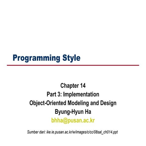 Programing Style | PPT | Programming Languages | Computing