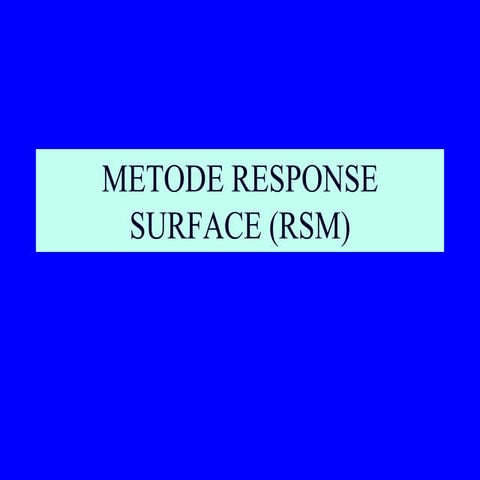 Tm13 response-surface-method | PDF