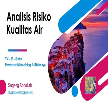 Tm 14 - Analisis Risiko Kualitas Air - Parameter Mikrobiologi ...