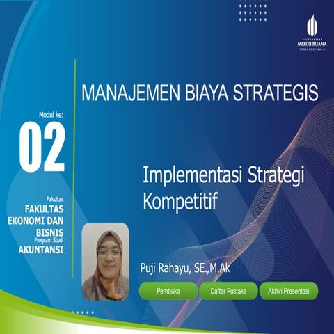 TM2_Manajemen Biaya Stratejik_Implementasi Analisa SWOT | PDF