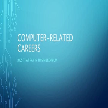 Computer related careers | PPTX