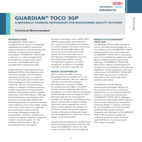 GUARDIAN® TOCO 30P | PDF