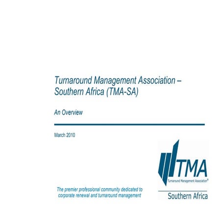 TMA SA Overview | PPS