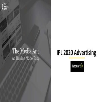 IPL 2020 Advertising on Hotstar | PPTX