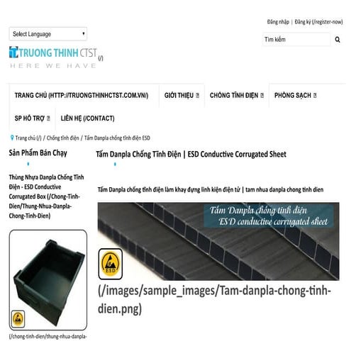 Tấm danpla chống tĩnh điện esd conductive corrugated sheet | PPT