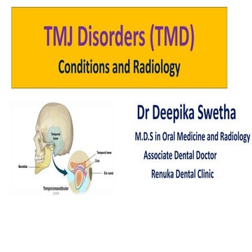 TMDs Assesment and management og TMJ disorders, TMJ mobilization | PPTX
