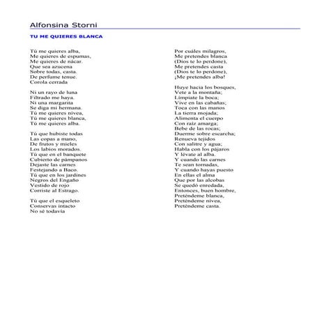 Tú Me Quieres Blanca | DOC