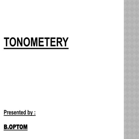 Tonometer | PPTX