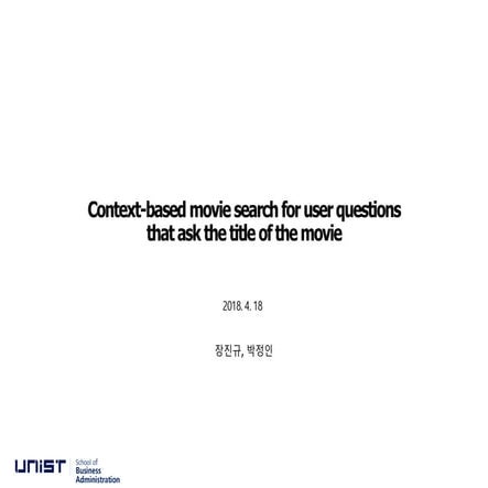 Context-based movie search using doc2vec, word2vec | PDF