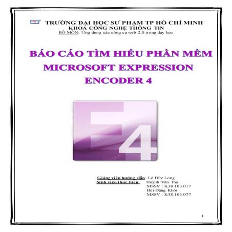 Tìm hiểu về microsoft expression encoder 4 | DOCX