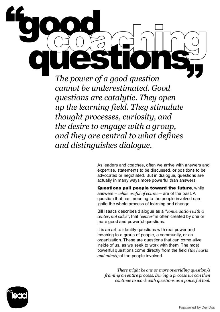 Tmic powerful coaching questions