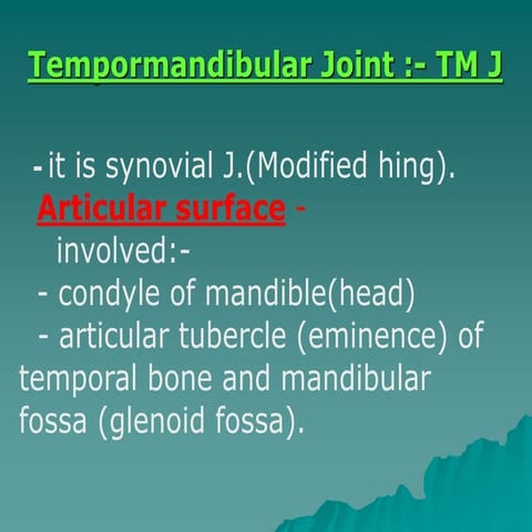 anatomy of Tmj | PPT