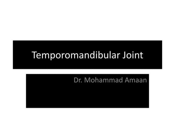Anatomy of TMJ | PDF