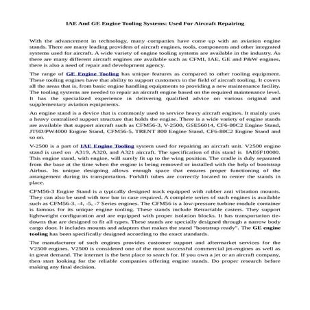 Ge Engine Tooling | DOC