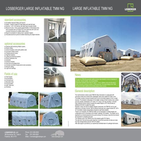 Losberger Large Inflatable Rapid Deployment Shelter - TMM | PDF