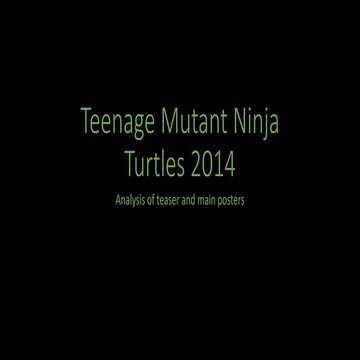 Main and Teaser poster analysis | PPTX