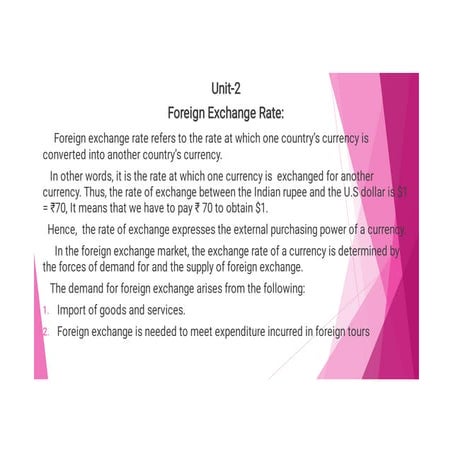 Foreign exchange rate determination | PPTX