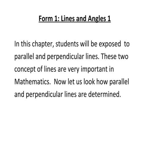 Line and Angles I | PPT