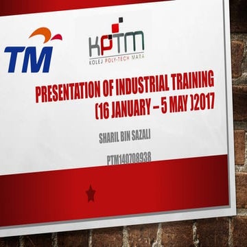 PRESENTATION LI / INDUSTRIAL TRAINING / INTERNSHIP | PPTX
