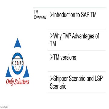 SAP TM | PPTX