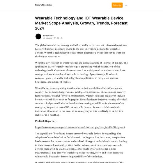 PatSeer Infographic: Wearable Technology | PDF