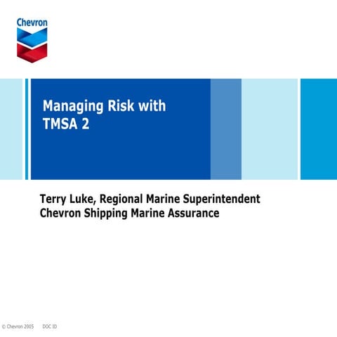 Managing Risks with the guidance and implementation of the TMSA 2.ppt