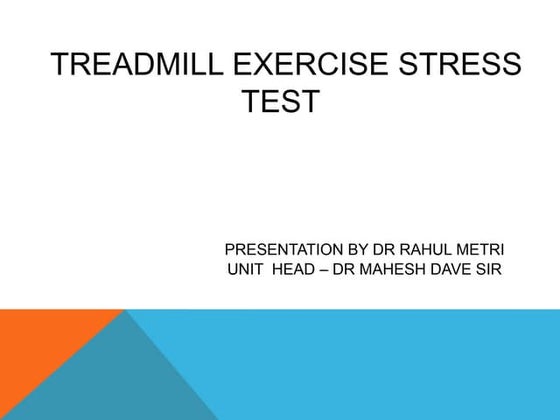 Stress test / Treadmill test | PPTX