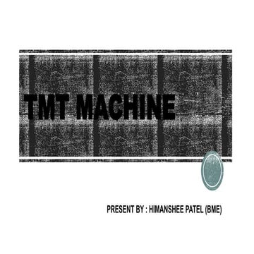 trademill test machine its also called tmt machine | PPTX