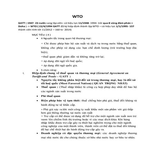 [ Tóm tắt wto ] | PDF