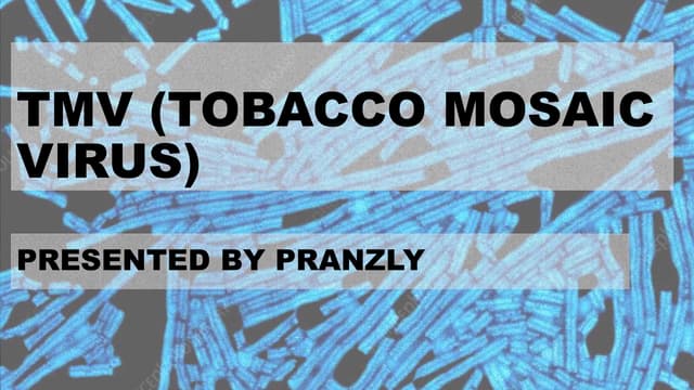 Tobacco Mosaic Virus (TMV) | PPT