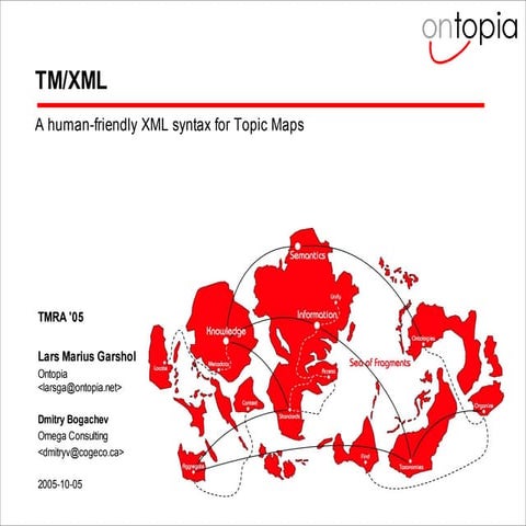 TM/XML - Representing Topic Maps in XML | PPT