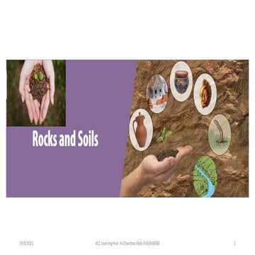 8th Standard, Geography: Rocks and soils 8th and soil | PPTX