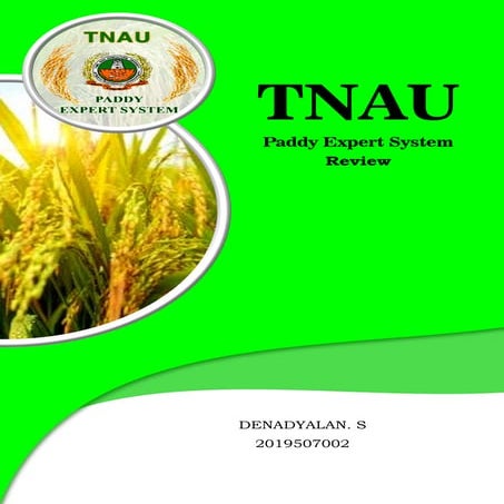 Tnau paddy expert system review | PDF
