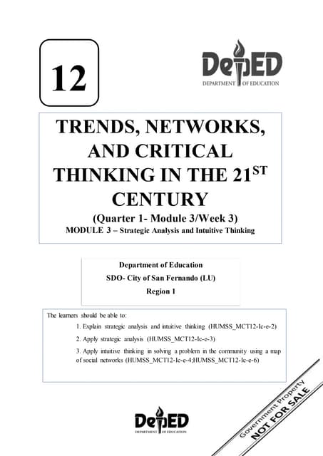 Grade 12 Module : TRENDS or FADS / TRENDSPOTTING (trends) | PDF