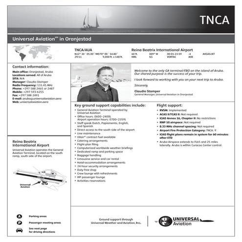 TNCA FBO Ground Handling Agent Aruba Airport, Oranjestad | PDF