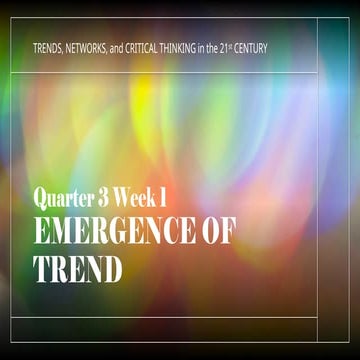 Grade 12 Module : TRENDS or FADS / TRENDSPOTTING (trends) | DOCX
