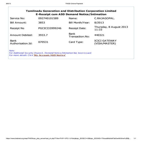 Tneb online payment | PDF | Credit Cards | Personal Debt