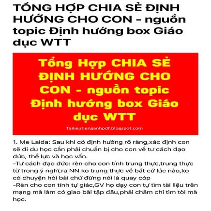 TỔNG HỢP CHIA SẺ ĐỊNH HƯỚNG CHO CON - nguồn topic Định hướng box Giáo dục WTT.pdf