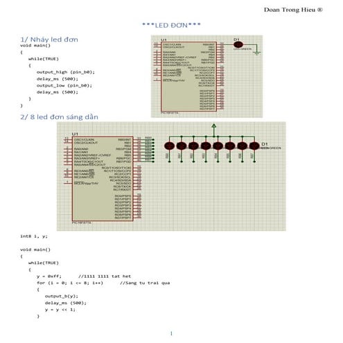 bài code vi điều khiển trường đại học tdtu | PDF
