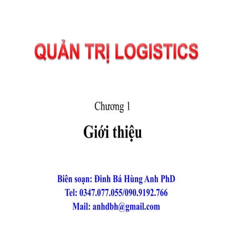 Tiểu luận logistics: Hệ thống thông tin Logistics | DOC