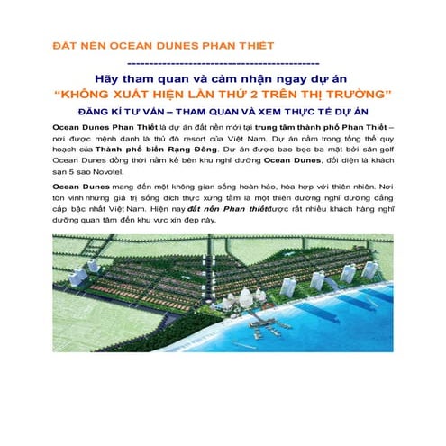 DAT NEN OCEAN DUNES PHAN THIET | PDF