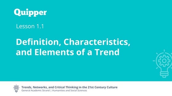 trends, networks and critical thinking- lesson 2 .pptx | Science