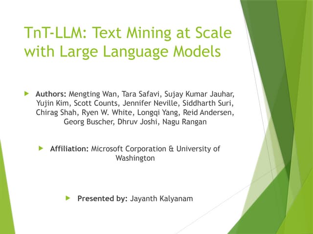 Tnt Llm Text Mining At Scale With Large Language Models Ppt 6017