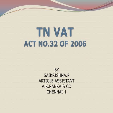 TN VAT | PPTX