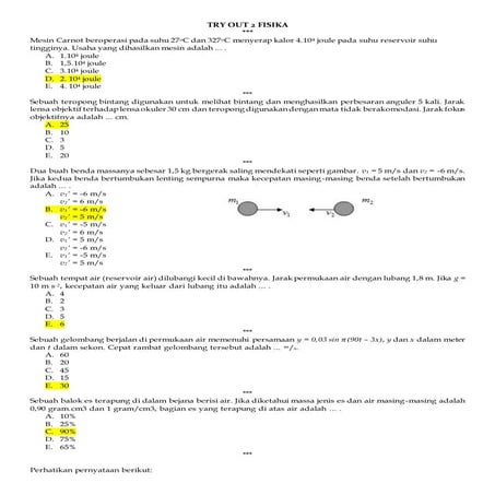 Latihan Soal Akhir Fisika SMA | DOCX