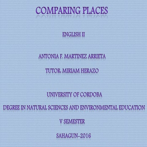 Comparing Places | PPT