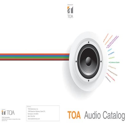 TOA Electronics Audio Catalog | PPT
