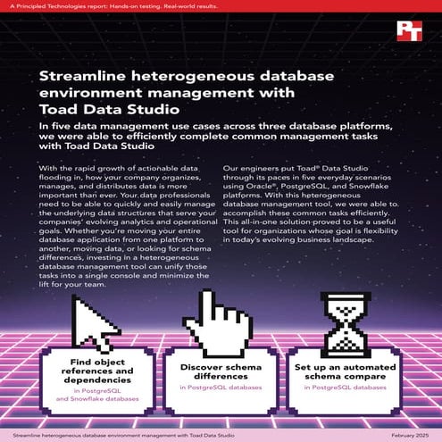 Streamline heterogeneous database environment management with Toad Data ...