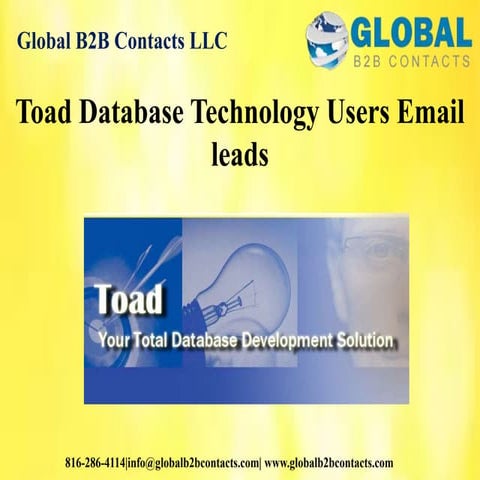 Toad database technology users email leads | PPTX